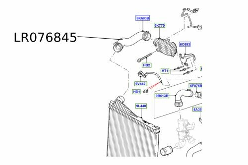 Furtun intercooler LR Discovery 4 LR076845 - Land Atelier
