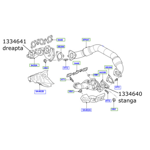 Galerie evacuare 1334641 LR Discovery 3 si 4 Range Rover Sport - Land ...